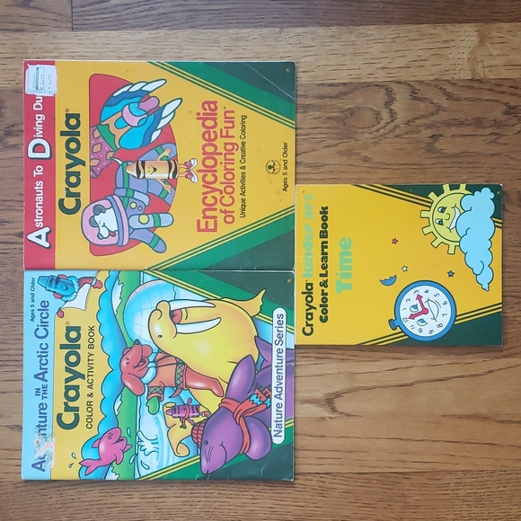 Crayola | Other | Set Of 3 Vintage Crayola Color And Activity Books ...